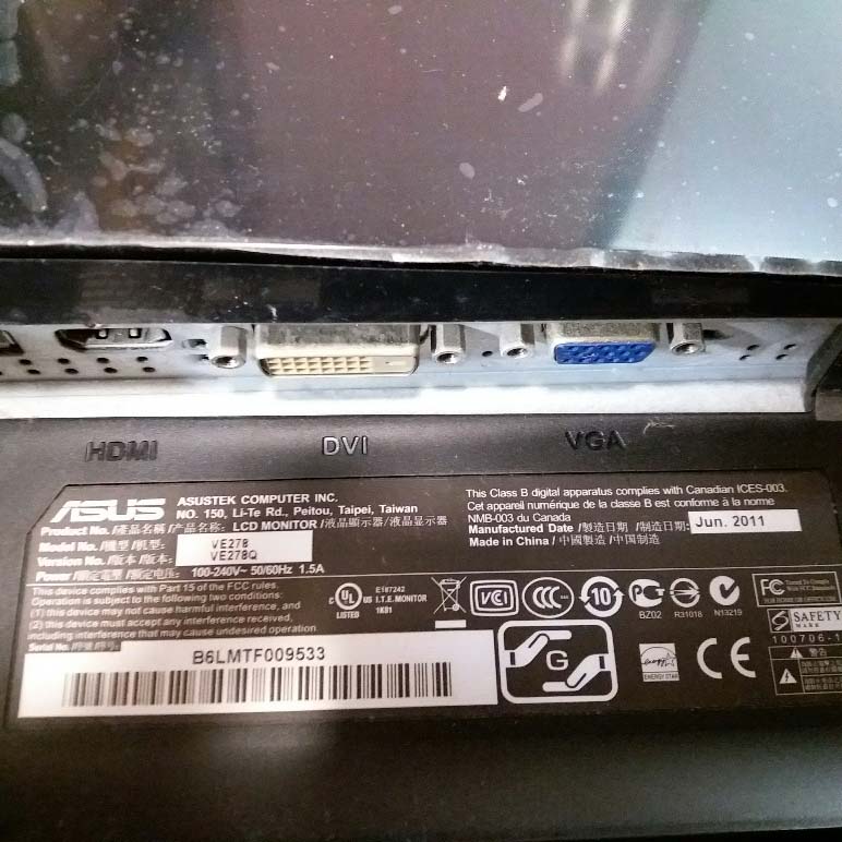 ASUS VE278 27吋MON [21 FEB 2016] - 交易廣場 (電腦周邊及電玩類) - 電腦領域 HKEPC Hardware ...