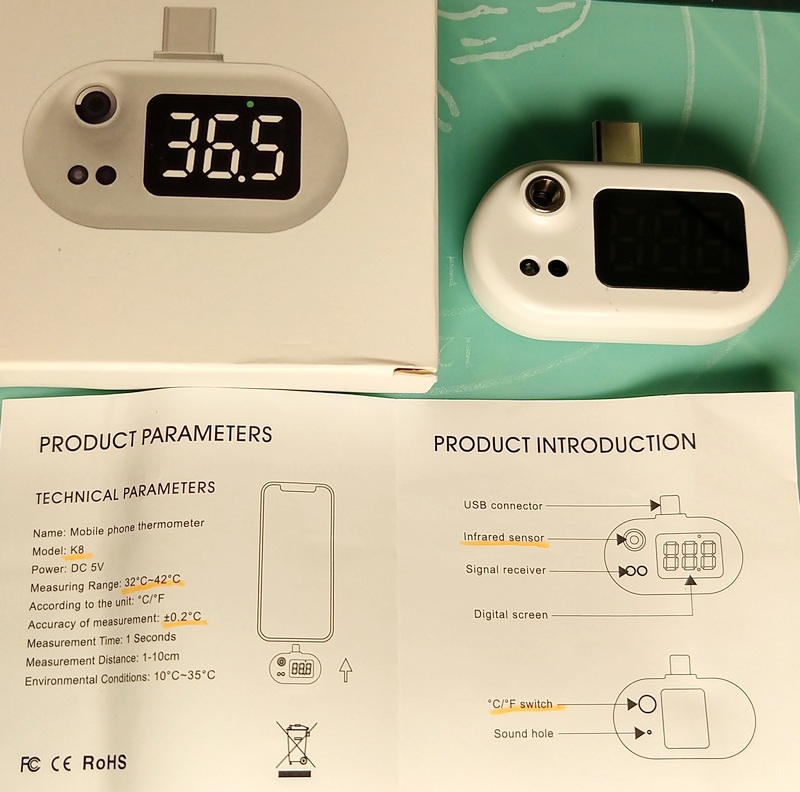 K8 moblie phone thermometer 拆解---電腦節2022散的舊貨 - 電子世界 - DIY 地帶 - 電腦領域 ...