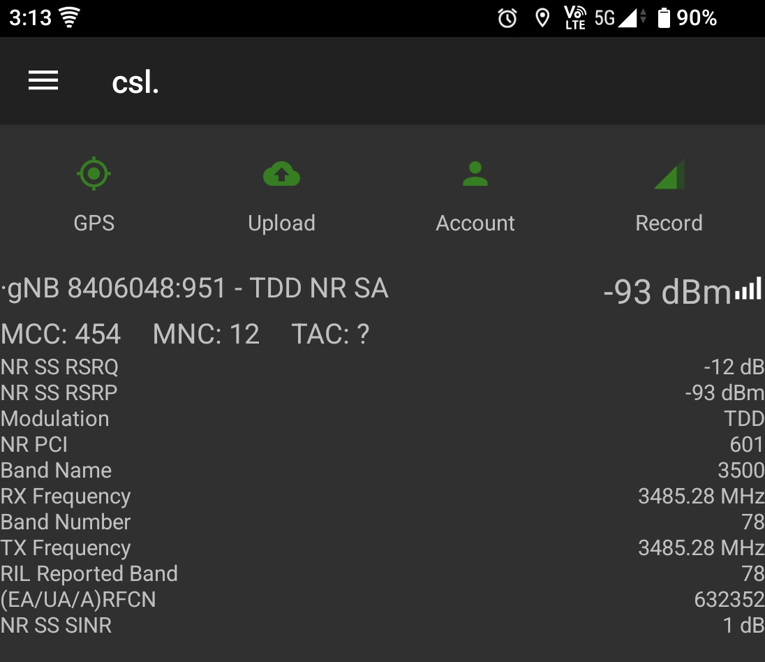 csl 5G SA 連咗去 CMHK 基站？ - 電訊網絡 - 電腦領域 HKEPC Hardware - 全港 No.1 PC討論區
